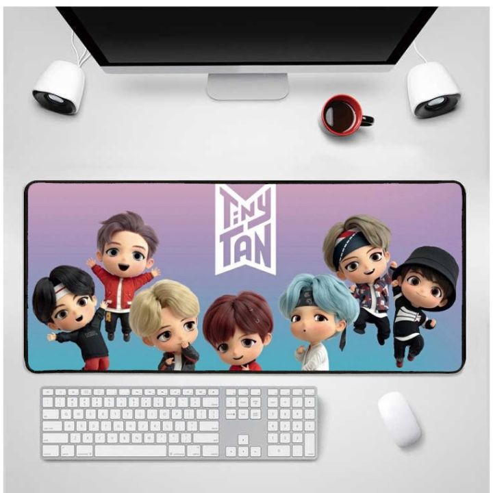 BTS TINYTAN แผ่นรองเมาส์เกมมิ่ง (30 ซม. x 70 ซม.) แผ่นรองเมาส์เกมมิ่ง แผ่นรองเมาส์คอมพิวเตอร์ ...
