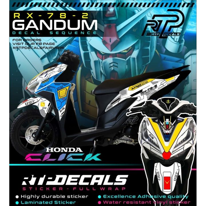 Honda Click V2 Full Printed And Laminated Decals Sticker | Lazada PH