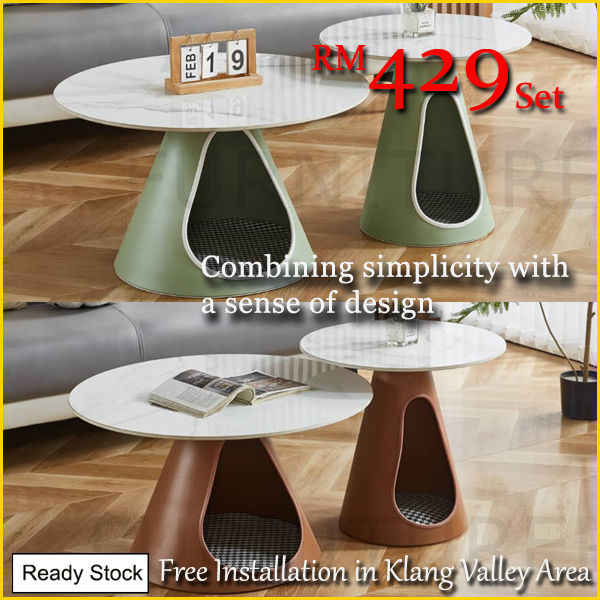 Cathy Ceramic Top Sleek and Sophisticated Coffee Table Set. Free ...