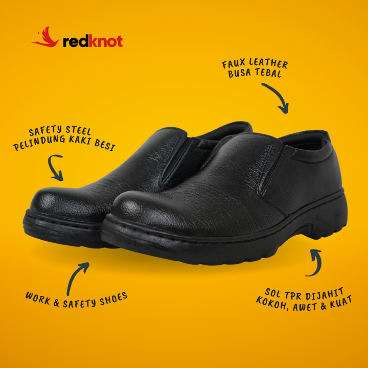 Redknot Drill - Sepatu Safety Pria Ujung Besi Bertali Sefty Shoes ...