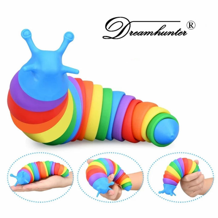 Dream Hunter New 3D Slug Fidget Toy Articulated Flexible Relief Anti ...