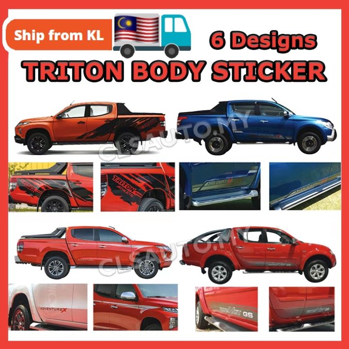 MITSUBISHI TRITON Body Sticker Side Lining (6 Designs) - Pelekat Triton ...