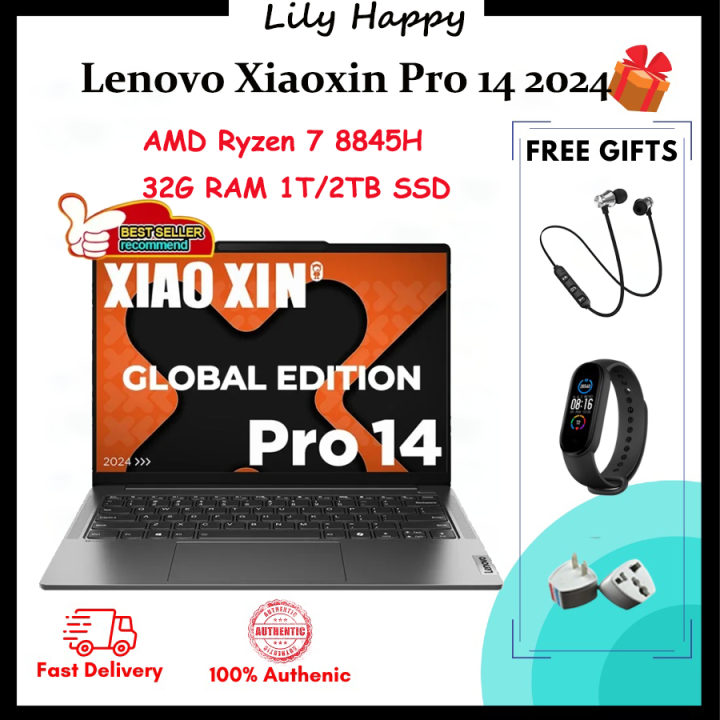 2024 Lenovo Xiaoxin Pro 14 AI Ultrabook /14-inch Lenovo Laptop/ Ryzen 7 8845H 16GB/32GB LPDDR5X ...