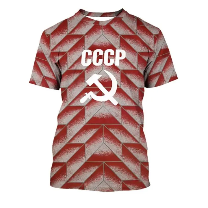 National Flag 3d Printed T-shirt For Men's Soviet Republic Pattern ...