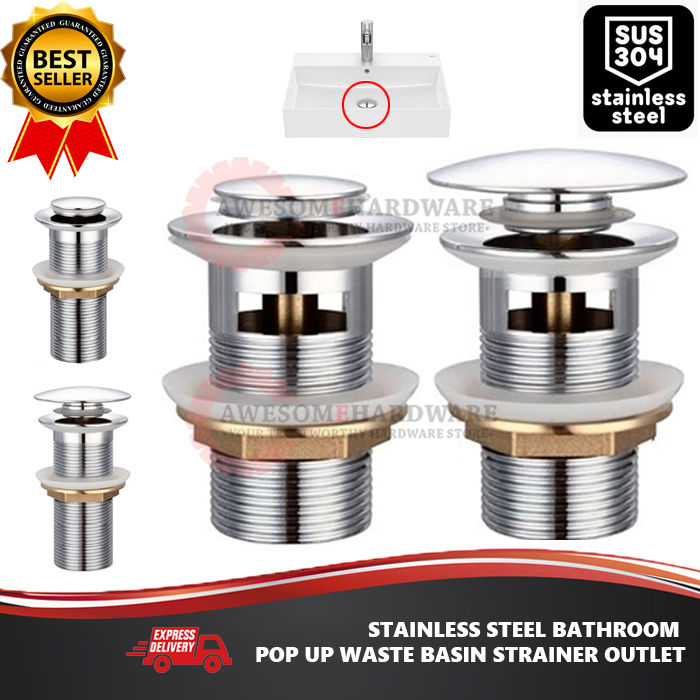 (ALL TYPE) 32MM 1-1/4" STAINLESS STEEL BATHROOM WASH BASIN PRESS SPRING ...