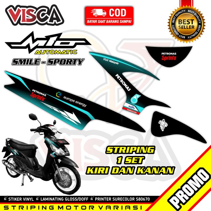 Striping Mio Sporty Variasi - Stiker Mio Smile Desain Petronas | Lazada ...