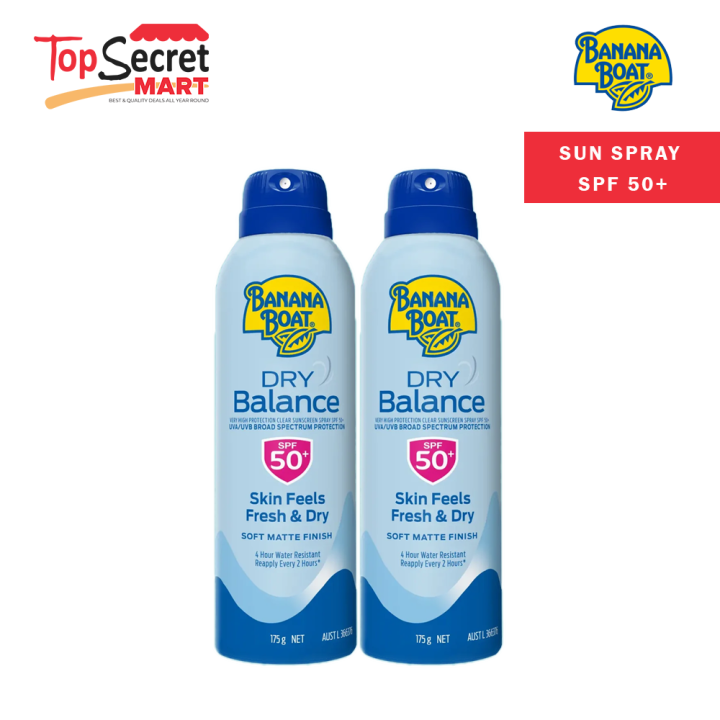 Banana Boat Dry Balance Sunscreen Clear Spray SPF 50+ 175g (Single ...