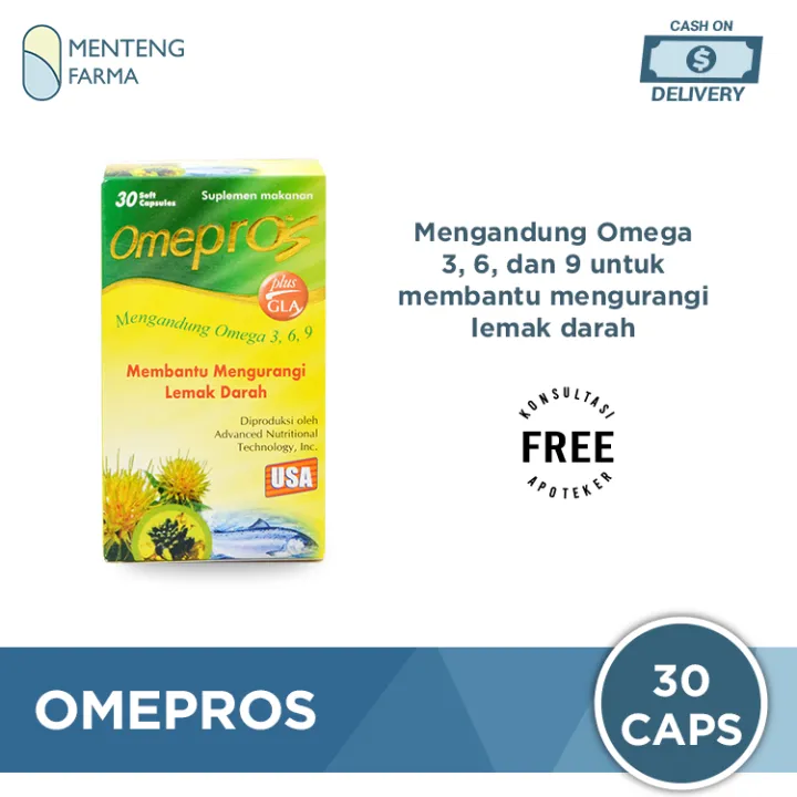 Omepros 30 Soft Capsules - Suplemen Kesehatan Penurun Kolestrol ...