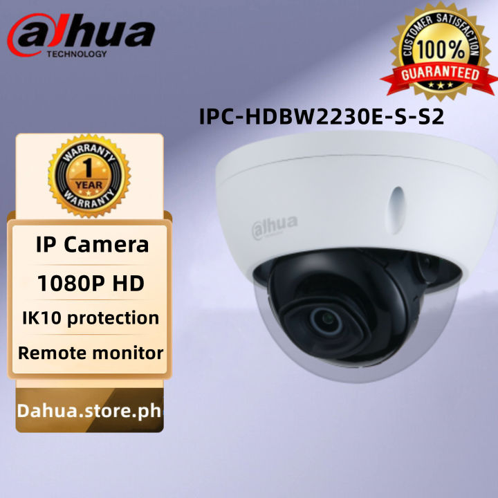 Dahua IP Camera 2MP/4MP(IPC-HDBW2230E)Dome Waterproof IK10 Protection ...