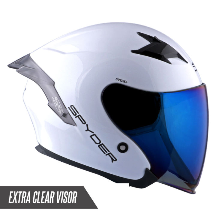 Spyder Open-face Helmet with Dual Visor FUEL PD S0 (FREE CLEAR VISOR ...