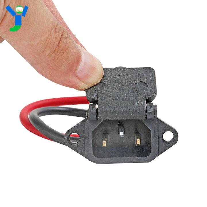 Universal male and female connector with cover for output line round ...