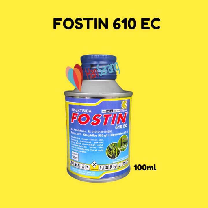 Insektisida Fostin 610 EC 100 ML Original pembasmi kutu-kutuan Ulat ...