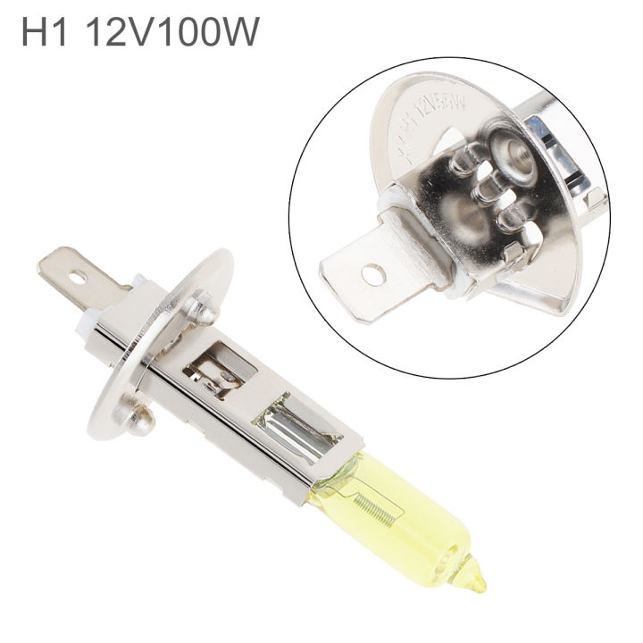 12โวลต์ H1 100วัตต์2500พันสีเหลืองรถยนต์หลอดฮาโลเจนอัตโนมัติควอตซ์แก้ว ...