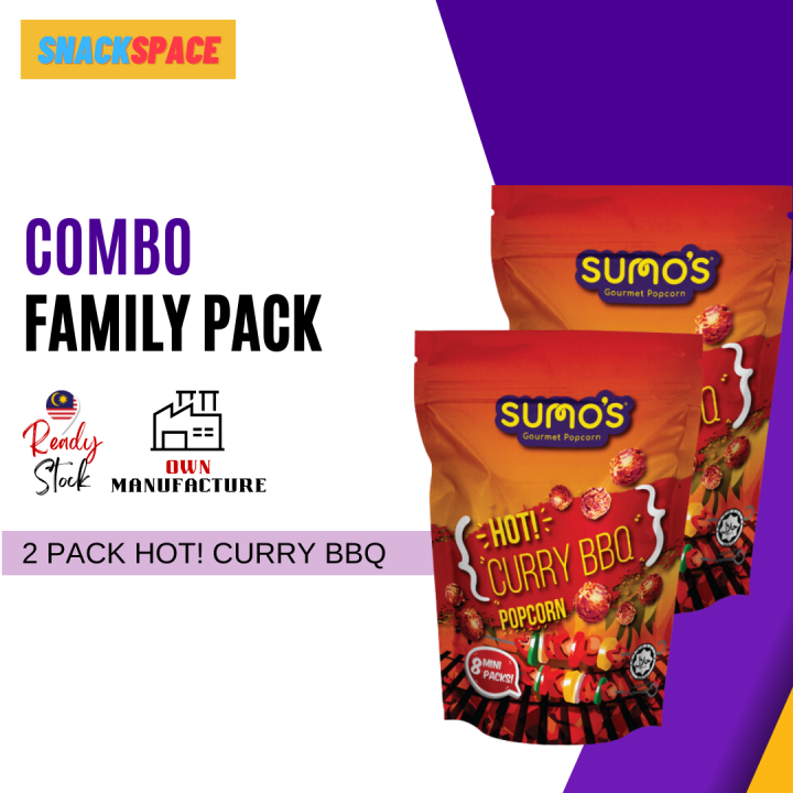 Sumo's Gourmet Curry BBQ Popcorn FAMILY PACK (COMBO x2) | Lazada