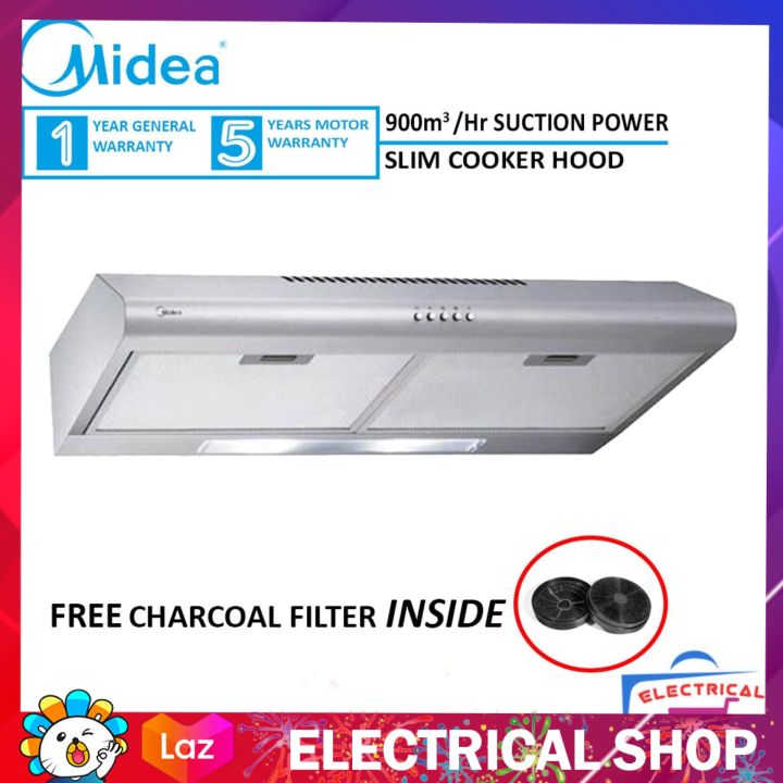 Midea Cooker Hood Slim MCH76MSS Stainless Steel MCH-76MSS (Free ...