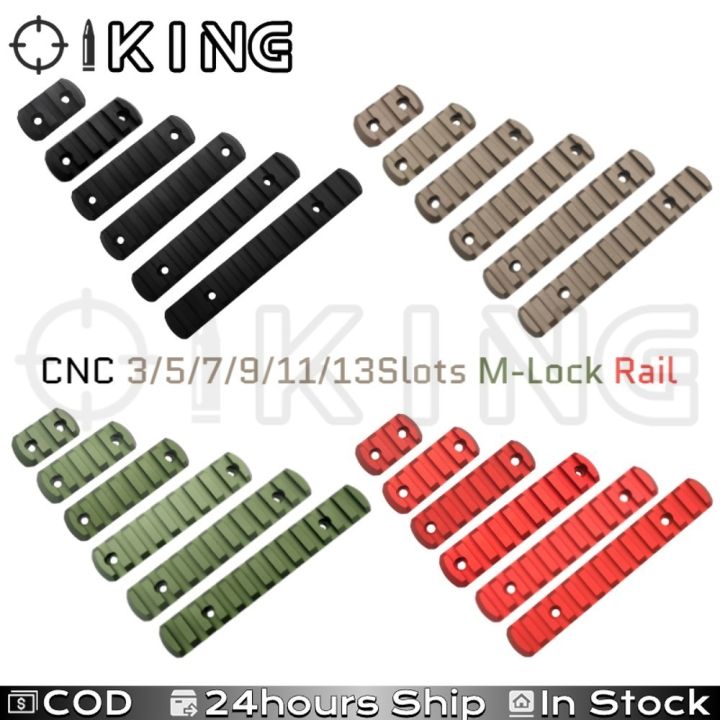 Oiking CNC Aluminum 3/5/7/9/11/13Slots M-Lock Rail Section Pic-ati-nny ...