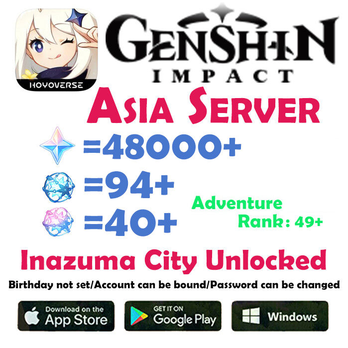 Genshin Impact Reroll Acc｜Self-Rolls｜5 Star Starter Acc｜原神自抽号 亚服 国际服初始号 ...