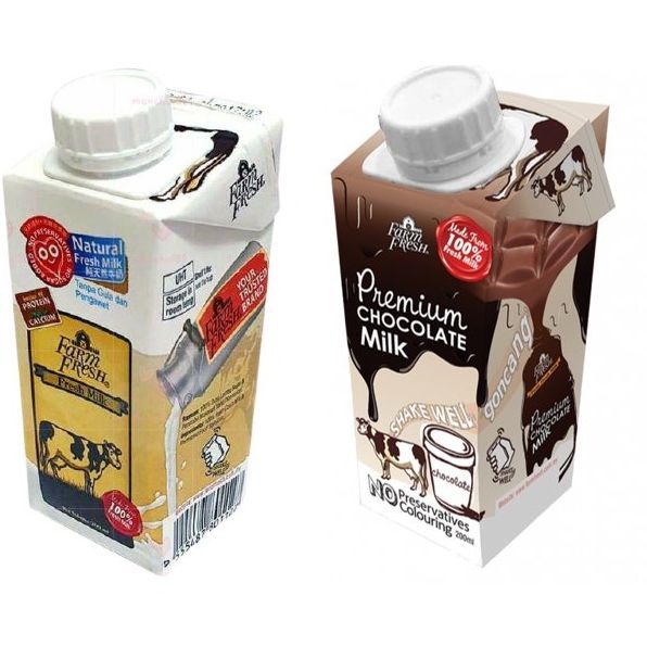 Farm Fresh Milk 200 ml X 24 boxes /12packs MILK + CHOCLATE / Grow Milk ...