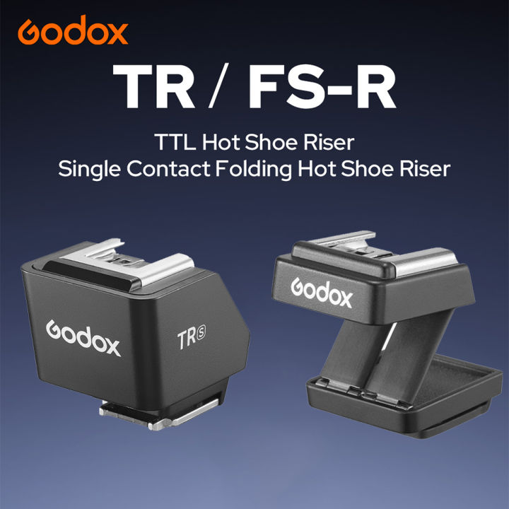 Godox TR/ FS-R TTL Hot Shoe Riser Single Contact Folding Hot Shoe Riser ...