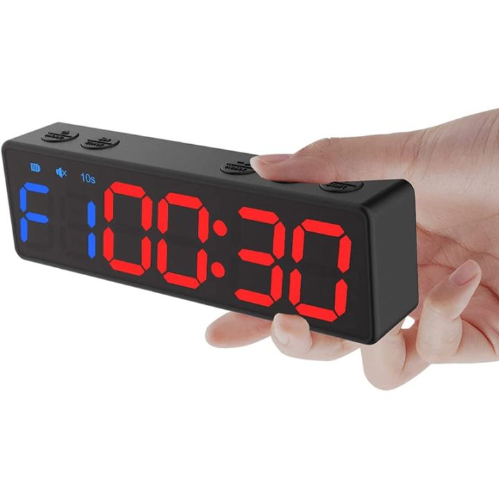 Workout Clock With Battery Portable Mini Gym Timer With Built In