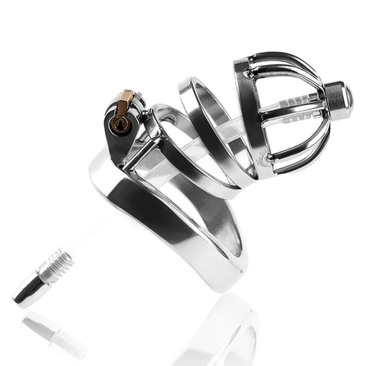 【Support-Cod】 Metal Restraint Urethral Chastity Lock Men Chastity Cage ...