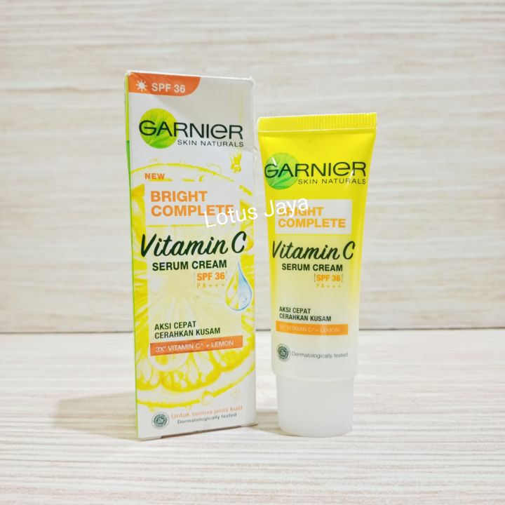 Garnier Bright Complete Vitamin C Serum Cream SPF 20ml | Lazada Indonesia