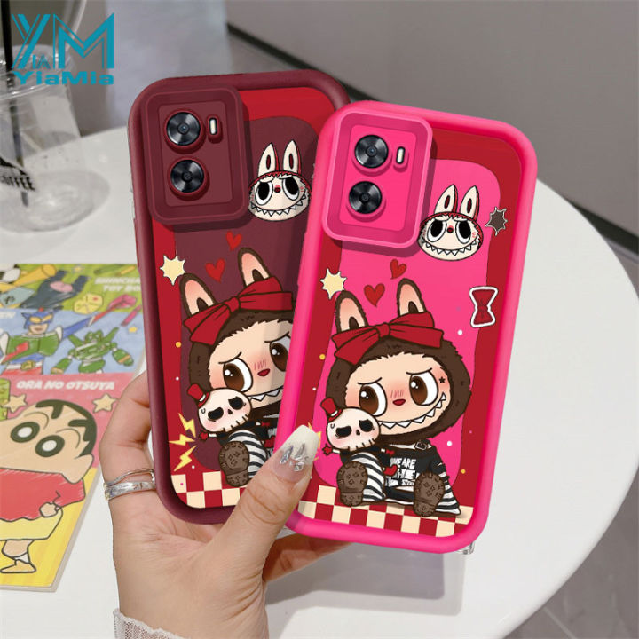 YiaMia Labubu เคสสำหรับ OPPO A57 A77 A77S A55 A58 A36 A76 A96 A16K A16E ...