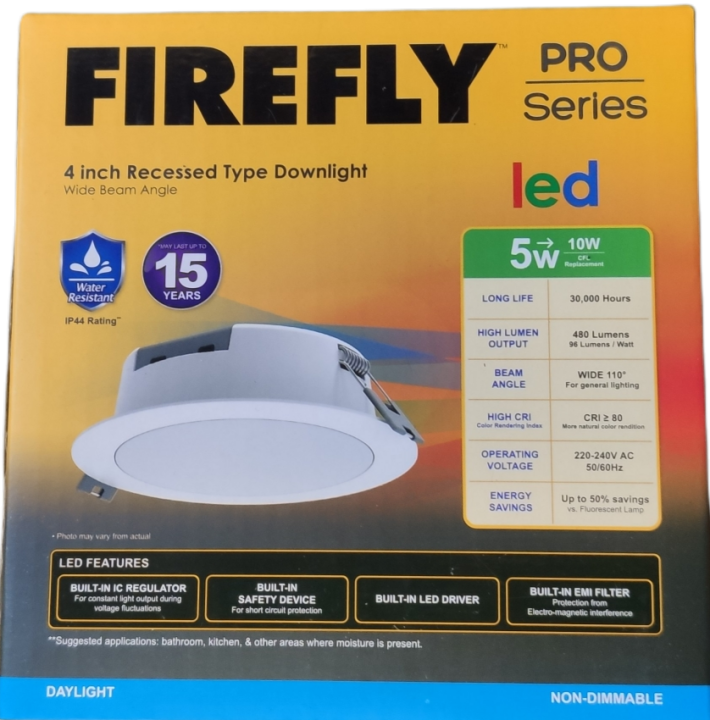 LED Downlight Pro Series IP44 Rating Water Resistant 220VAC ( Firefly ...
