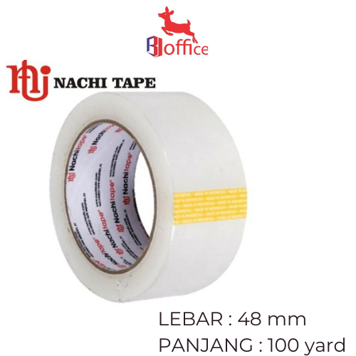 Lakban Bening Nachi 48mm Besar 2" Panjang 100 Yard / Murah | Lazada ...