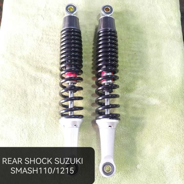 MOTORCYCLE REAR SHOCK FOR SUZUKI SMASH110/115 SILVER/BLACK 340mm ...