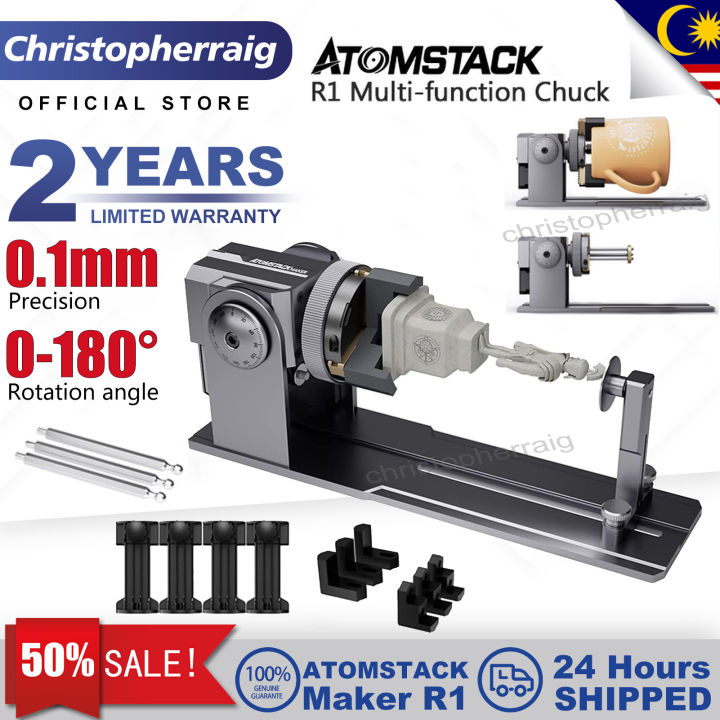 🔥🔥CHRIS ATOMSTACK Maker R1 Multi-function Chuck with 3 Sets of Jaws ...