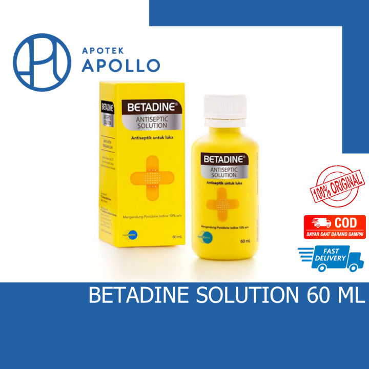 BETADINE SOLUTION 60ML Betadine Antiseptic Solution Obat Merah Luka | Lazada Indonesia