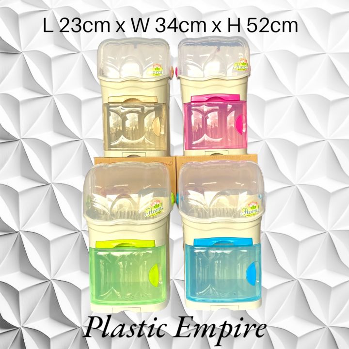 Uniglobal Mini Dish Plate Racks Cup Rack Cabinet With Cover And ...