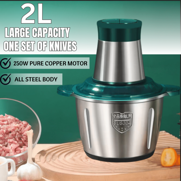 2L Stainless Steel Electric Meat Food Processor Gourmet Cuisine Meat Grinder | Lazada PH