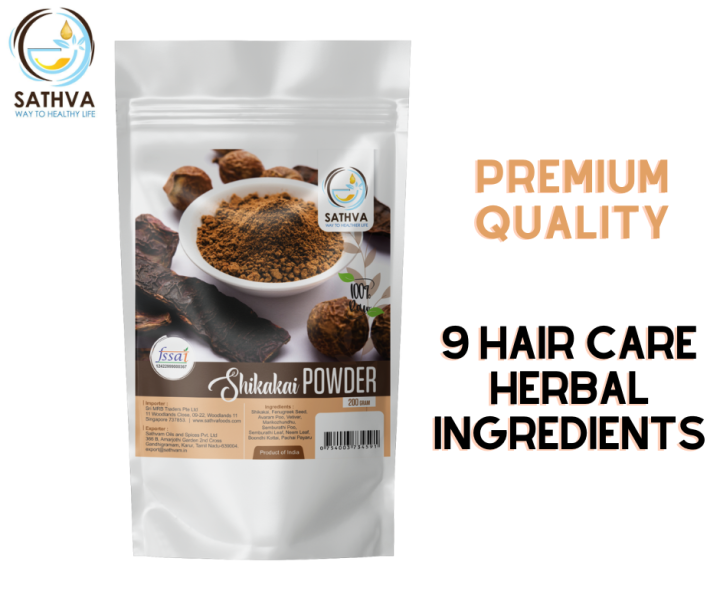 Sathva Herbal Shikakai Powder 200g (100% natural. No chemical ...