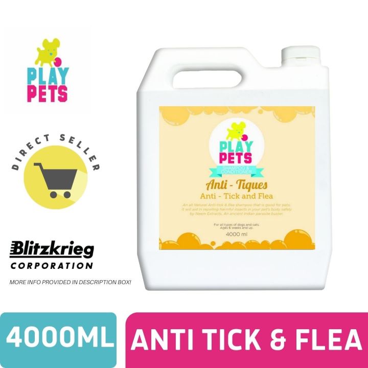 Play Pets Shampoo Anti Tick and Flea 4L | Lazada PH