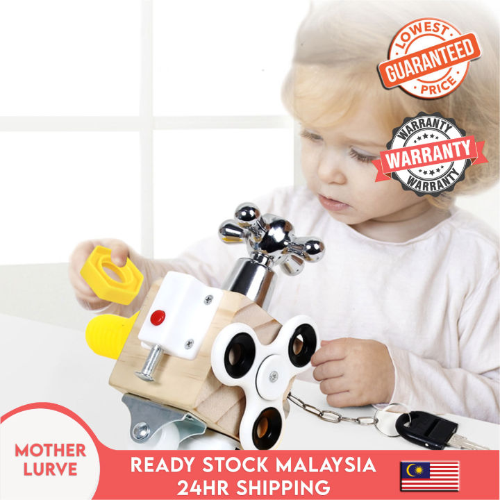 Kid Baby Toddler Busy Block [7 in 1] Activity Fidget Cube Basic Life ...
