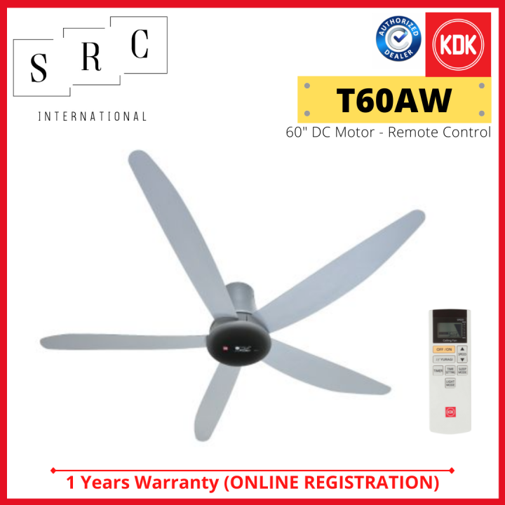 KDK T60AW Ceiling Fan with DC Motor 60" with Remote (1 Years Warranty ...
