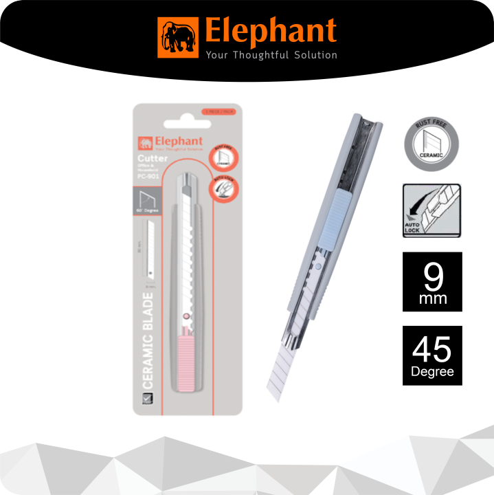 Elephant Ceramic Cutter Knife No.PC-901 9mm | Lazada