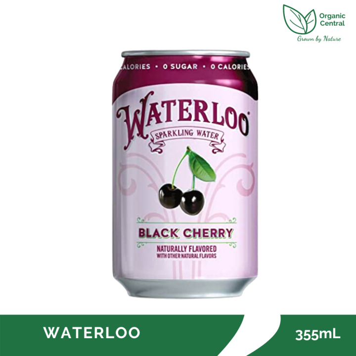 Waterloo Sparkling Water Black Cherry 355mL | Lazada PH