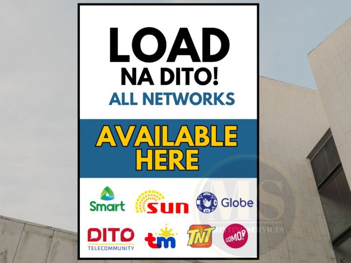 Load na Dito Scard All Networks Laminated Signage A4 Size | Lazada PH