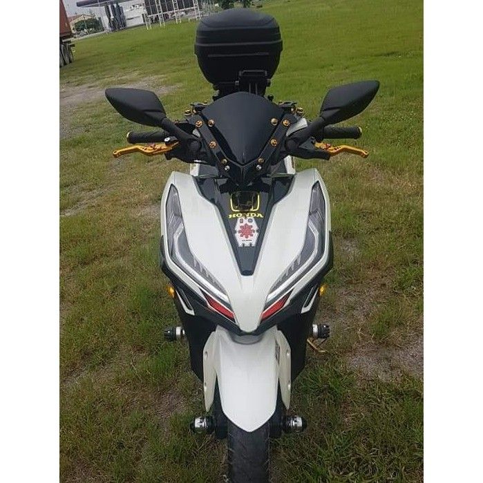 Honda Click 150 125 V2 V3 Genio R25 side mirror with Bracket and Visor ...