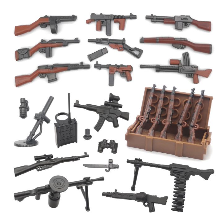 WW2 S Kar98k Ppsh41 Rifle DIY Arms Military Soldier Figure Playmobil ...