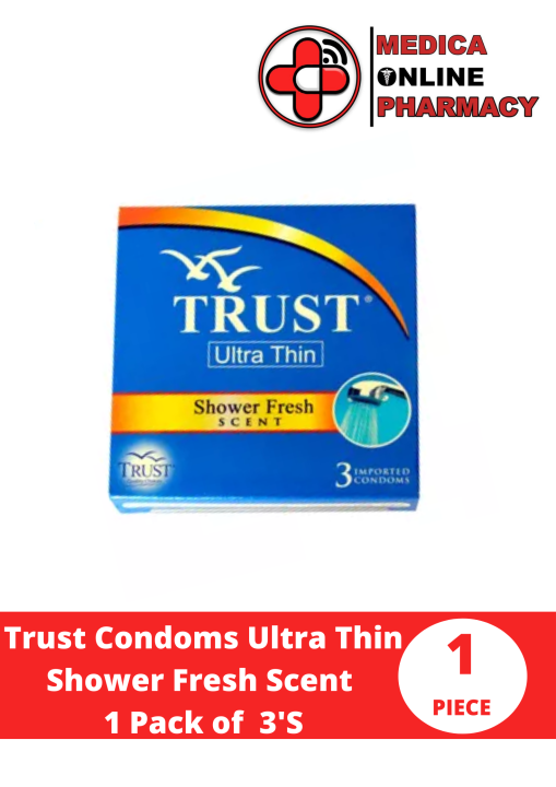 Trust Condoms Ultra Thin Shower Fresh Scent 1 Pack of 3'S | Lazada PH