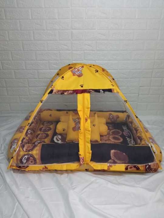 Kasur bayi kelambu motif karakter / tempat tidur bayi 1 set murah ...