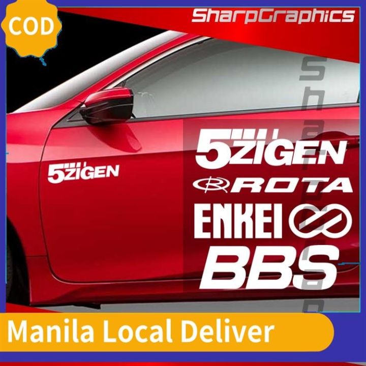 SUWH7 5Zigen ROTA ENKEI BBS JDM Mags Wheels Rims Sticker Decal | Lazada PH