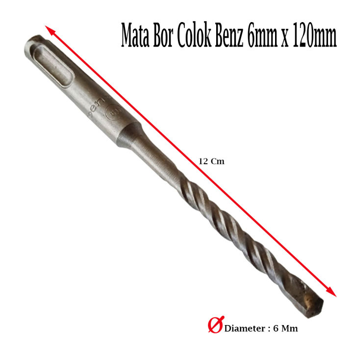 MB - Mata Bor Beton Sds Benz 6mm x 120mm / Mata Bor Colok / Bor Tembok ...