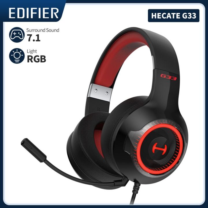 Edifier Wired Gaming Headset HECATE G33 USB 7.1 Surround Sound 40Mm ...