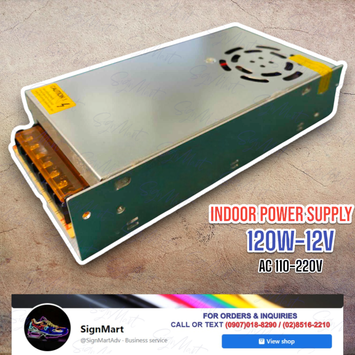 120W Indoor Power Supply Switching Driver for LED Strip Light AC 110/220V DC 12V 10A | Lazada PH