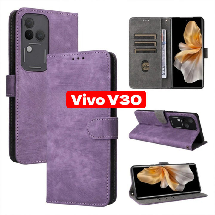 เคสโทรศัพท์ Vivo V30 Pro V30Pro 5G 2024 VivoV30แฟชั่น VivoV30Pro พลิกซิปกระเป๋าสตางค์หนังสุดหรู ...